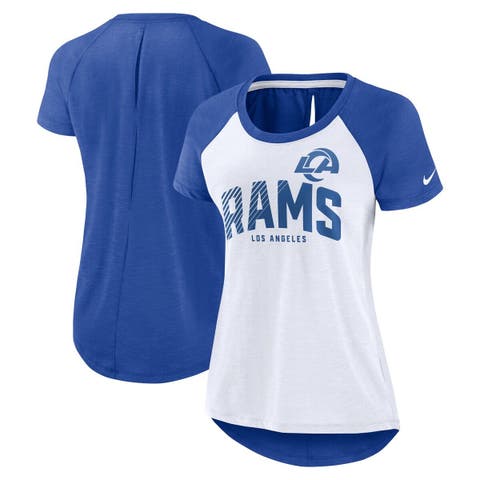 Women's Nike White/Heather Scarlet Los Angeles Rams Back Slit ...