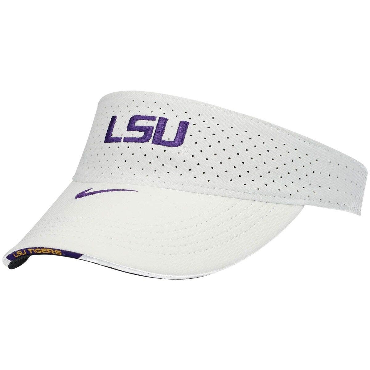 Nike Men's Nike White LSU Tigers 2021 Sideline Performance Visor ...
