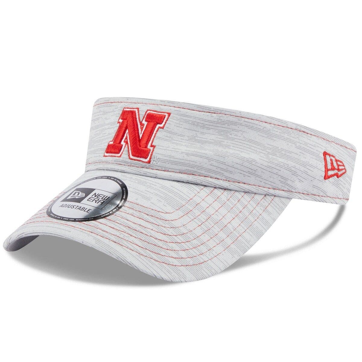 New Era Men's New Era Gray Nebraska Huskers Logo Adjustable Visor ...