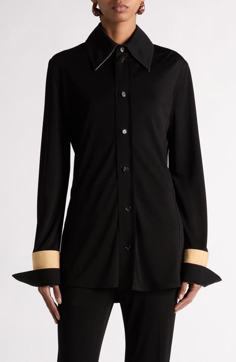 Women's Jersey Knit Button Up Tops | Nordstrom