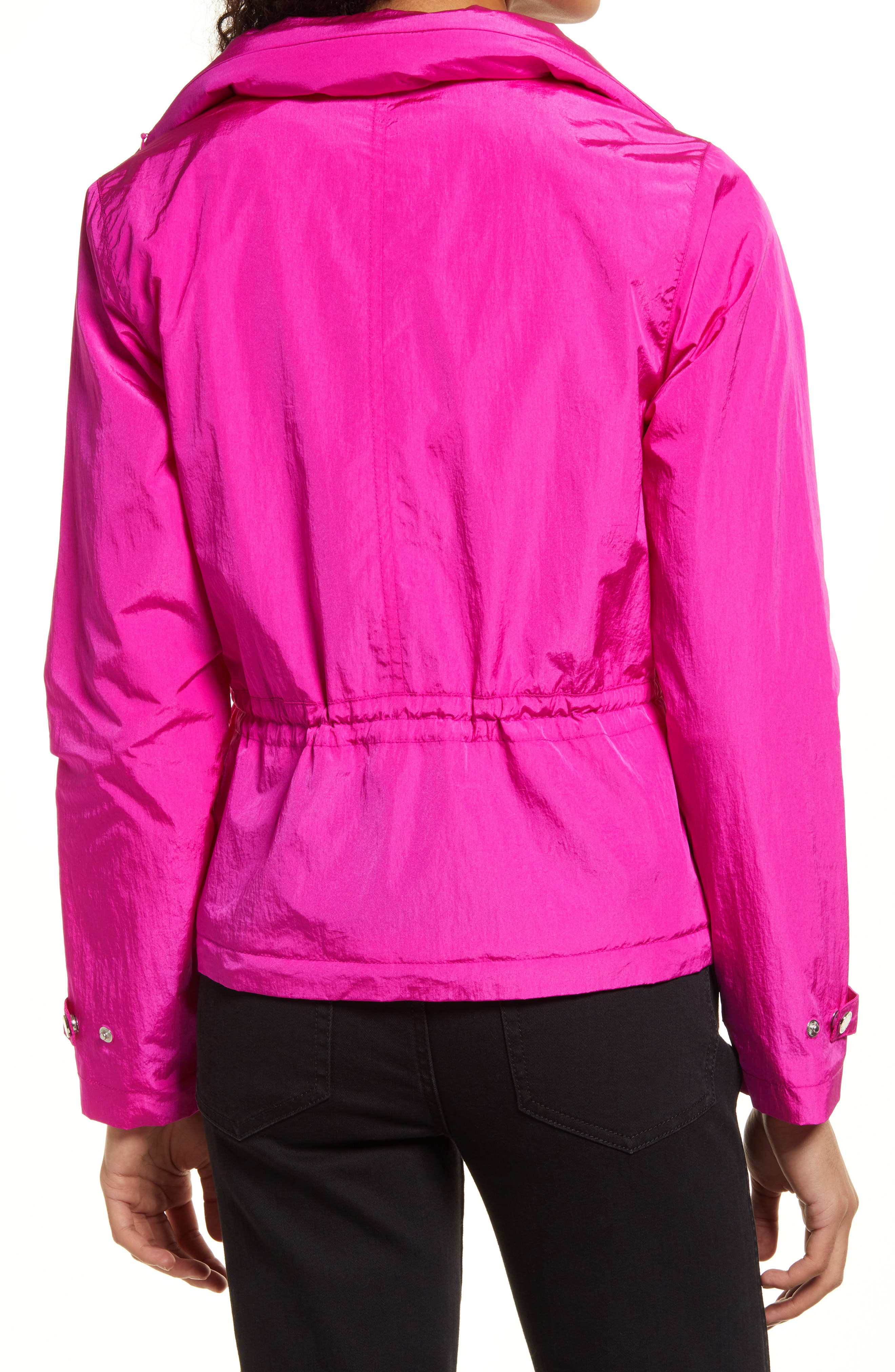 Via Spiga Packable Water Resistant Rain Jacket | Nordstrom