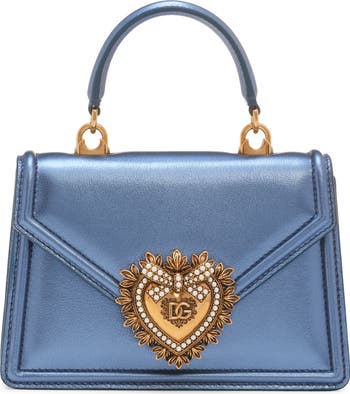 Dolce&Gabbana Mini Devotion Laminated Leather Top Handle Bag | Nordstrom