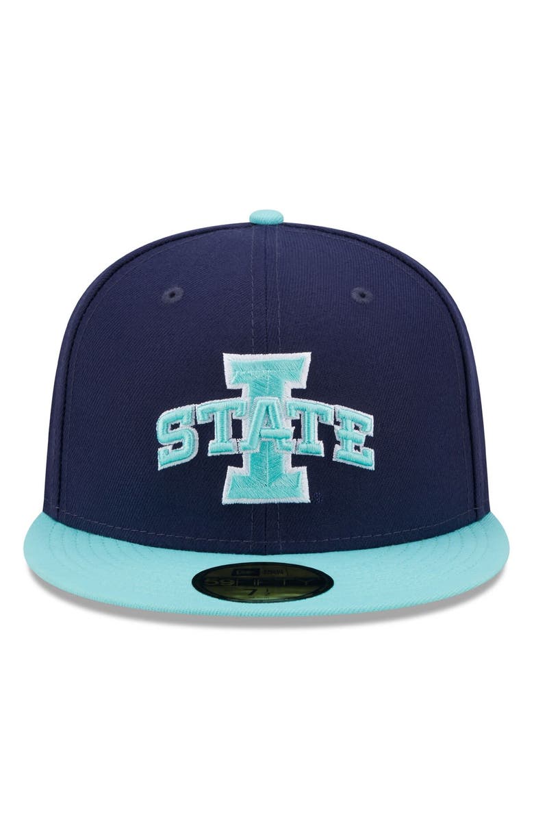 New Era Men's New Era Navy/Light Blue Iowa State Cyclones 59FIFTY ...