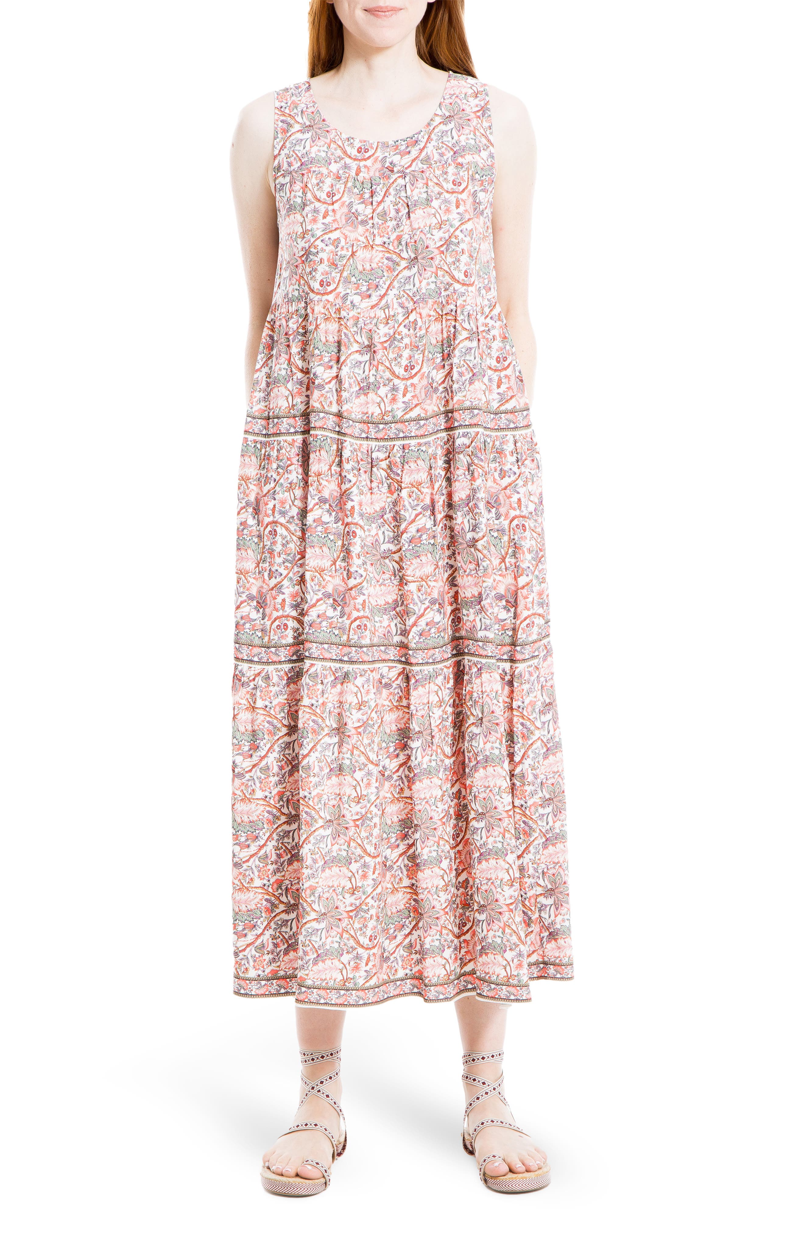 MAX STUDIO Sleeveless Tiered Maxi Dress | Nordstromrack