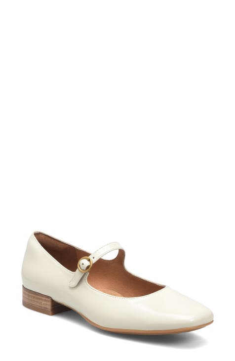 Women's Ivory Mary Jane Flats | Nordstrom