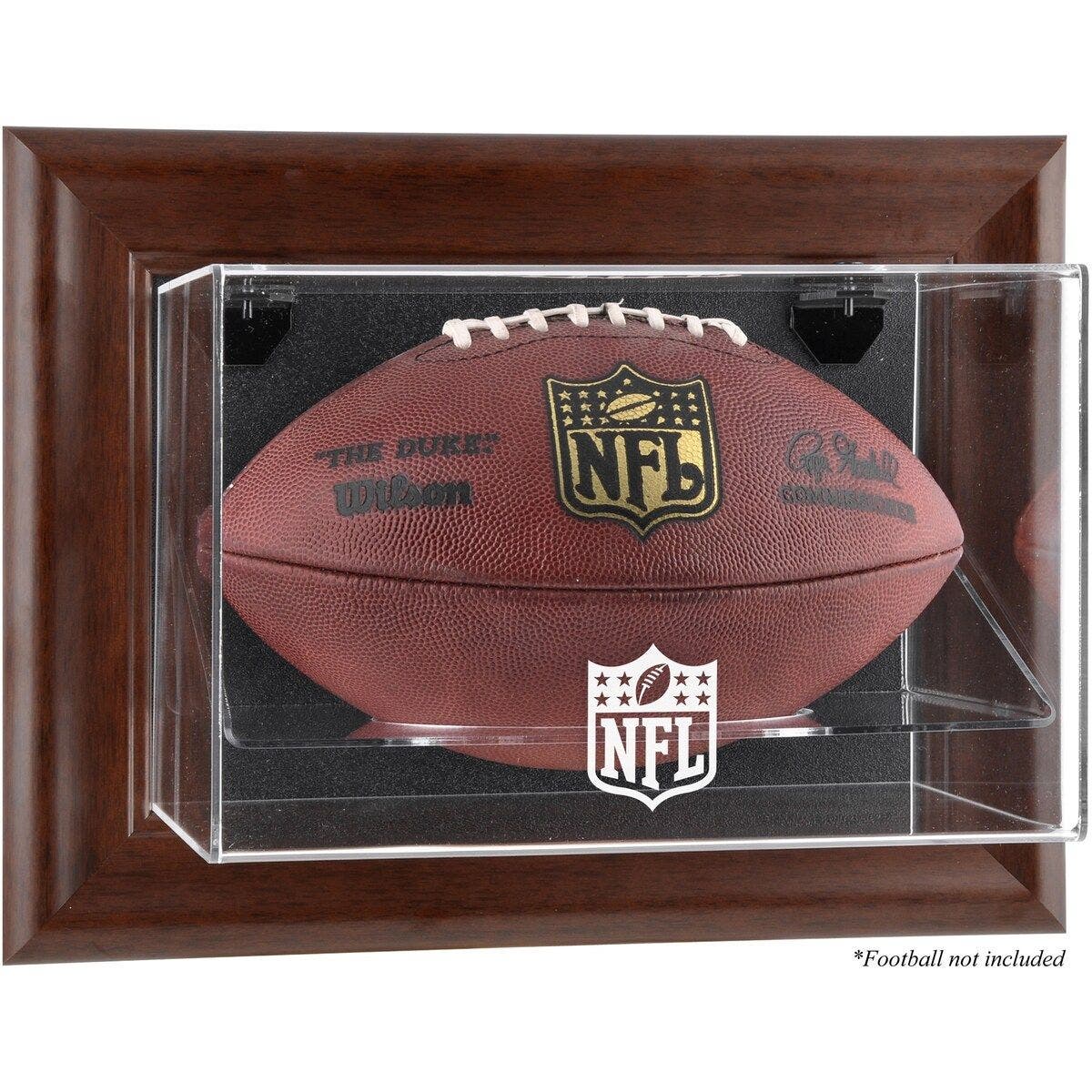 FANATICS AUTHENTIC NFL Shield Brown Framed Wall-Mountable Football Logo ...