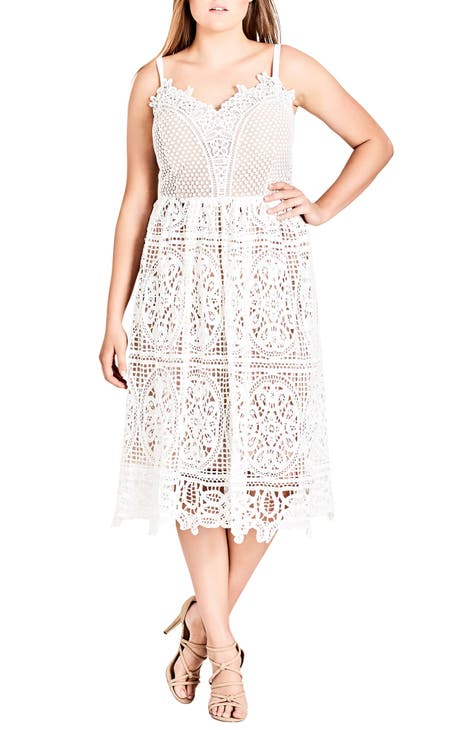 Lace Plus-Size Midi Dresses | Nordstrom