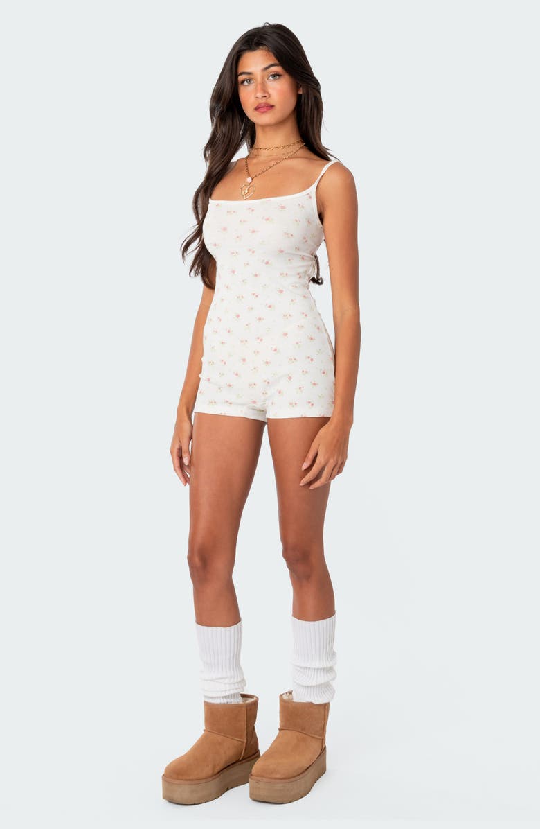 Edikted Ditsy Floral Open Back Romper Nordstrom