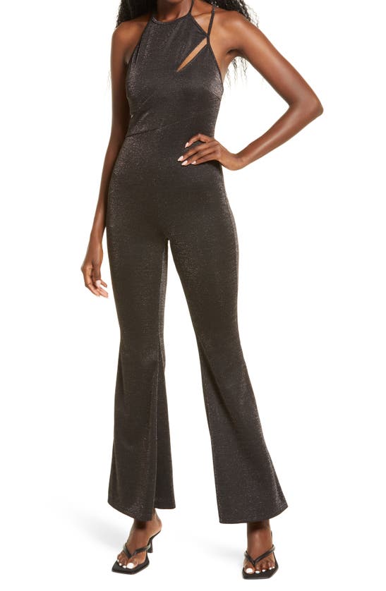 Amy Lynn Adhara Metallic Knit Jumpsuit In Rust | ModeSens