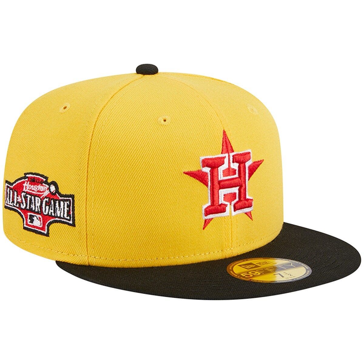 New Era Men's New Era Yellow/Black Houston Astros Grilled 59FIFTY ...