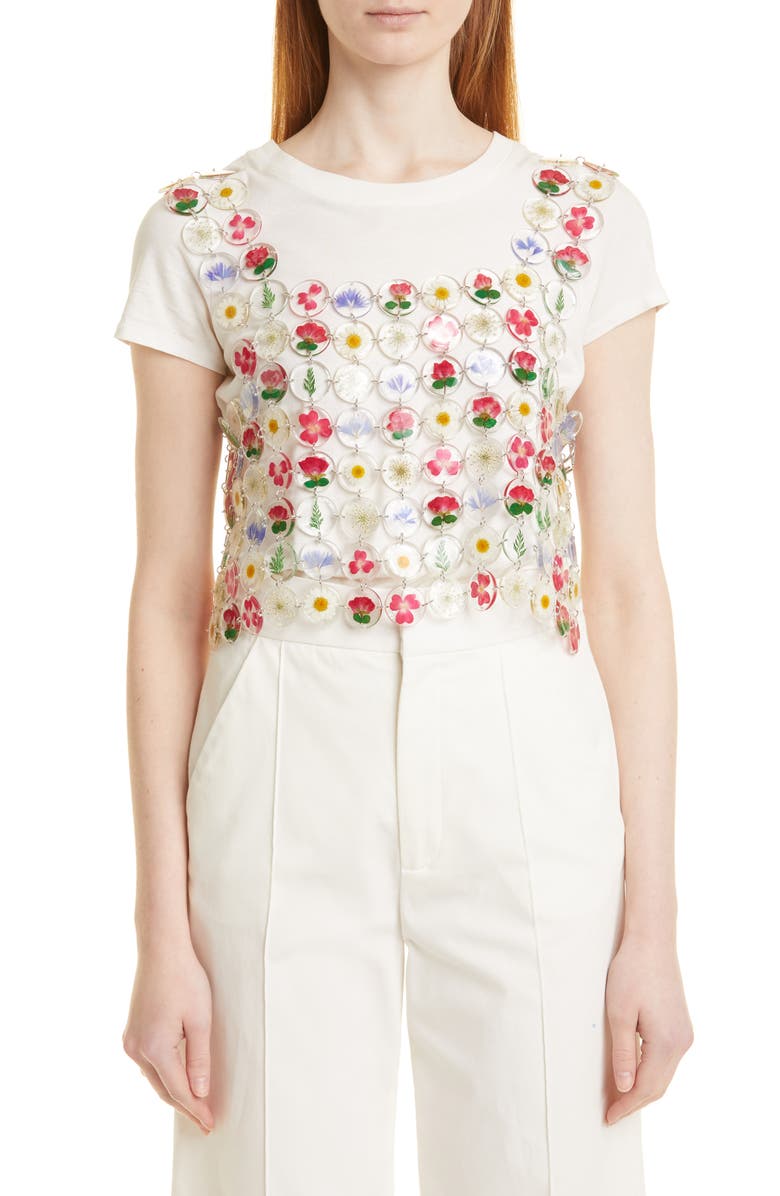 Dauphinette Chain Mail Flower Top | Nordstrom