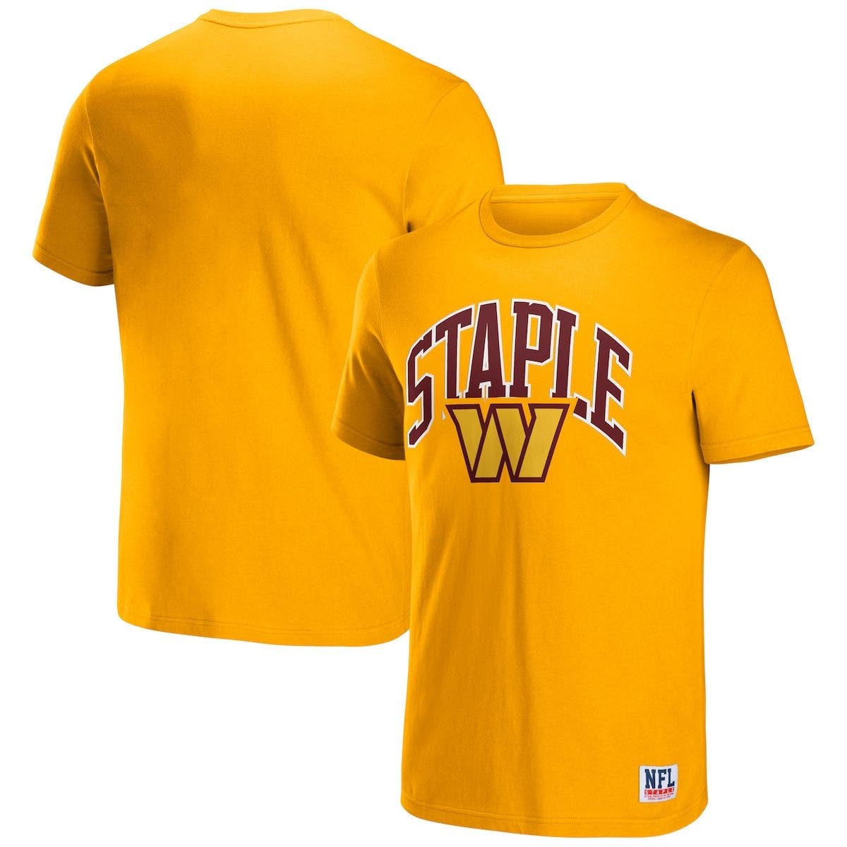 STAPLE Men's NFL x Staple Gold Washington Commanders Logo Lockup T ...