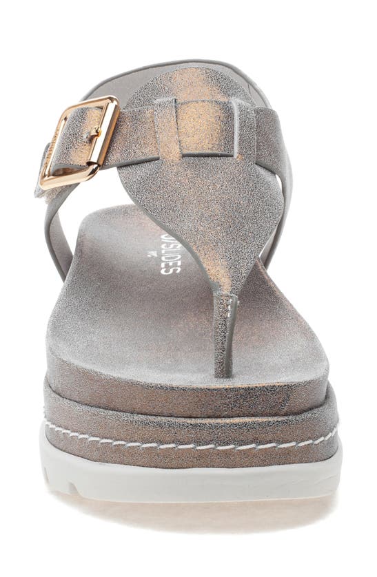 J/slides Nyc Jslides Becky Platform Sandal In Bronze Met Sue | ModeSens