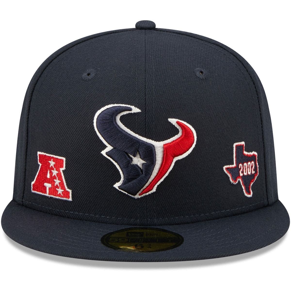 New Era Men's New Era Navy Houston Texans Identity 59FIFTY Fitted Hat ...