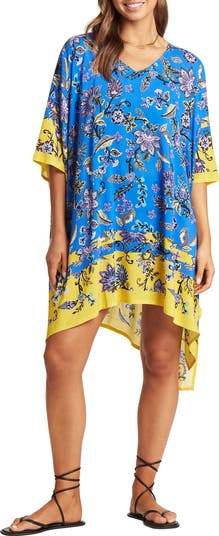 Sea Level Placement Colorblock Cover-Up Caftan | Nordstrom