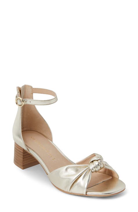 Metallic Block-Heel Sandals for Women | Nordstrom