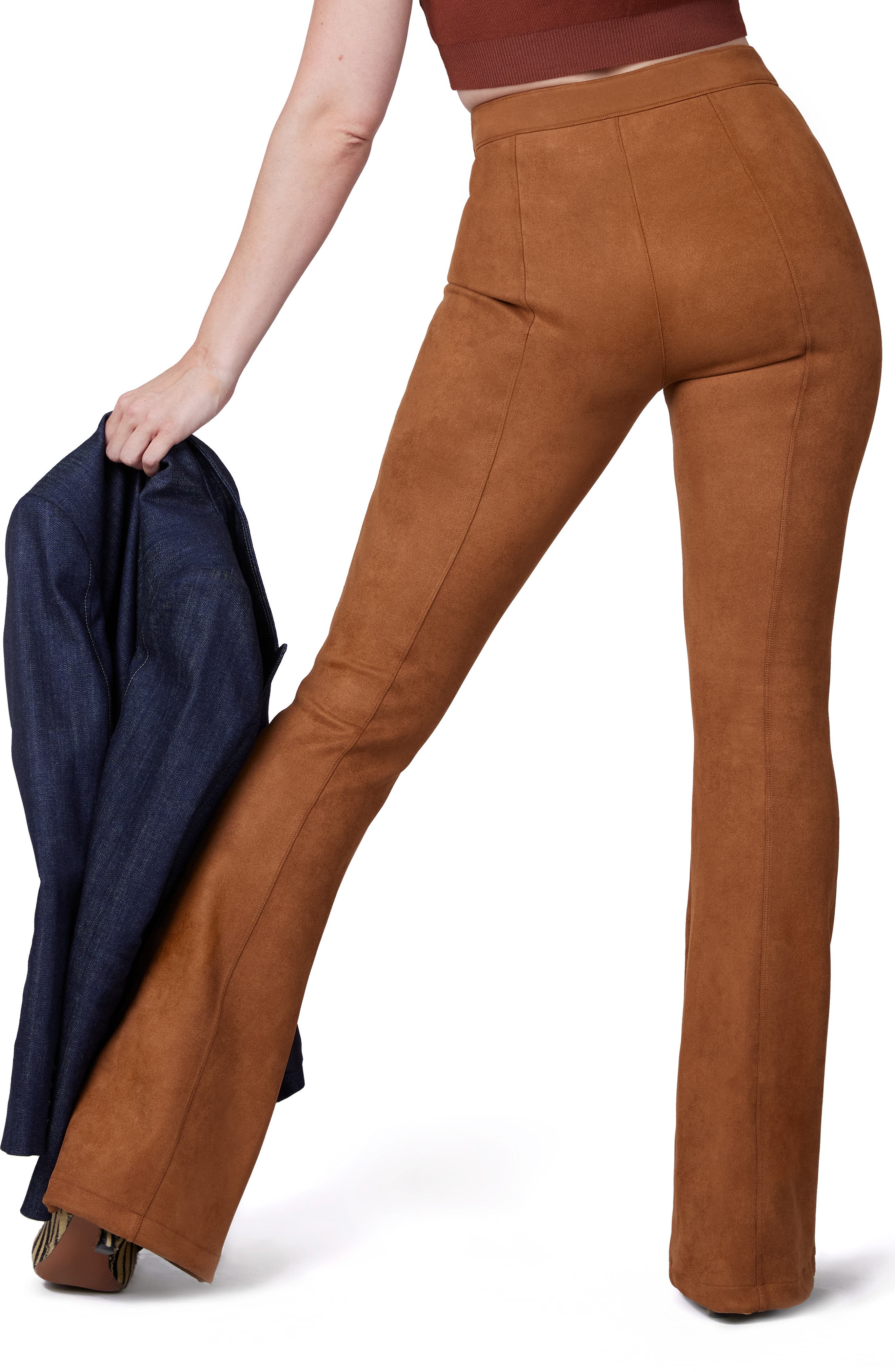 Spanx Faux Suede Flare Pants