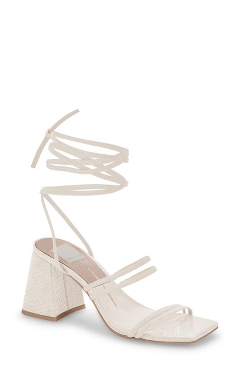 Ivory Block-Heel Sandals for Women | Nordstrom