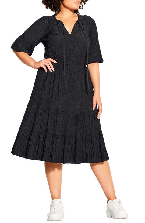 Black Plus-Size Midi Dresses | Nordstrom