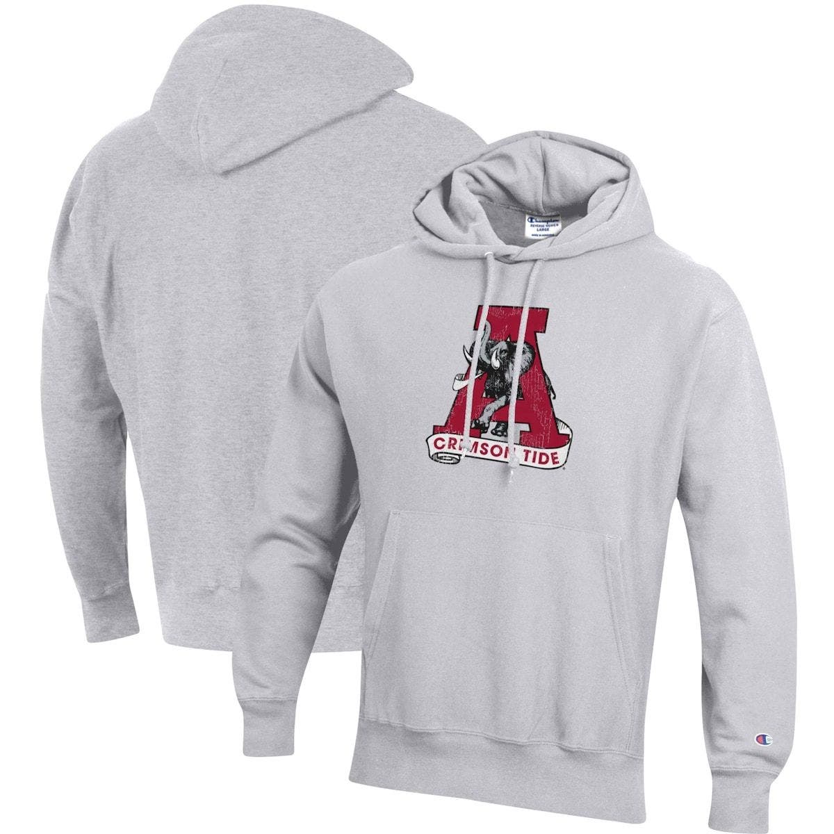 Champion Men's Champion Heathered Gray Alabama Crimson Tide Vault Logo ...