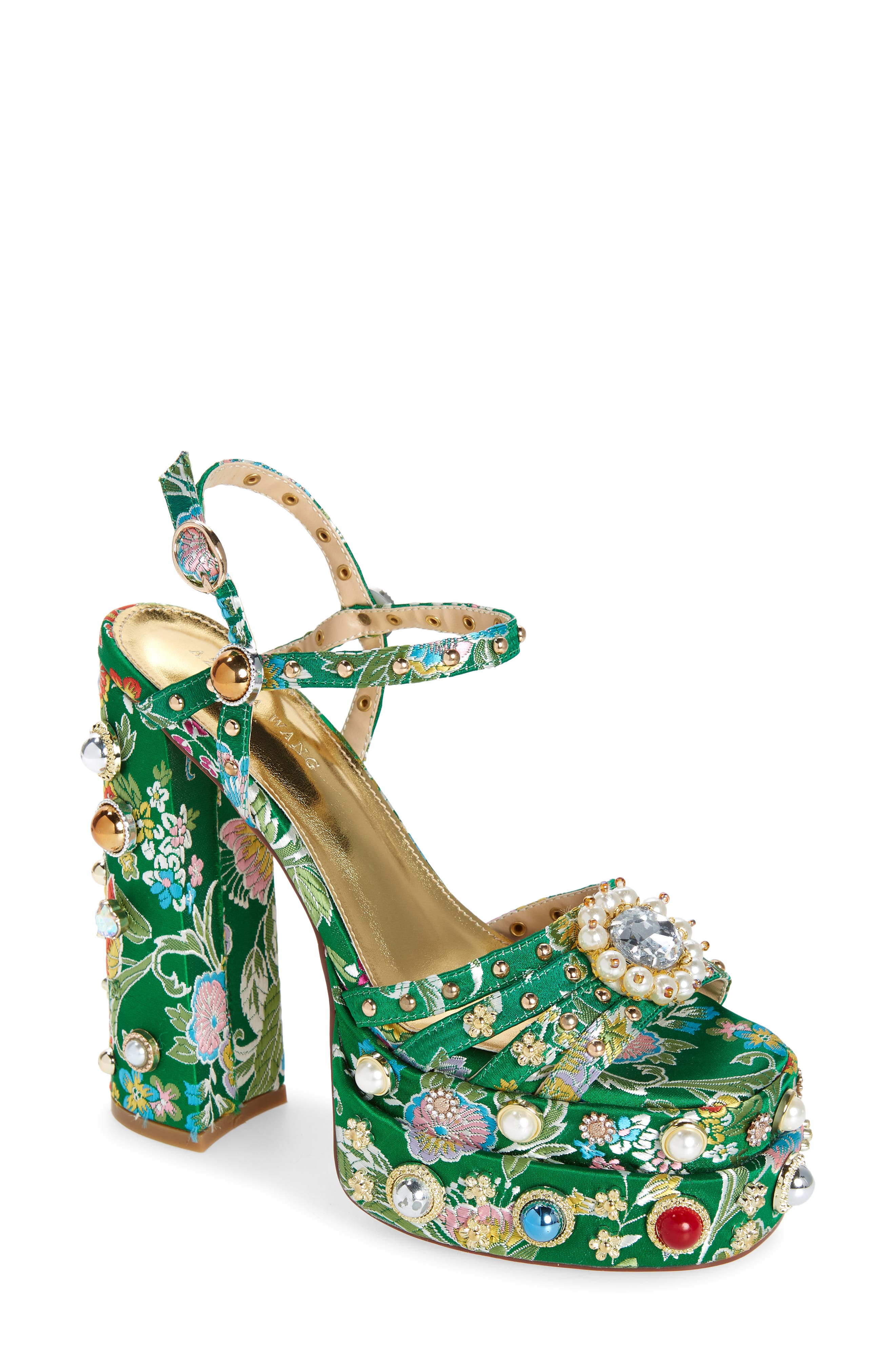 AZALEA WANG Annie Embroidered Platform Sandal (Women) | Nordstrom