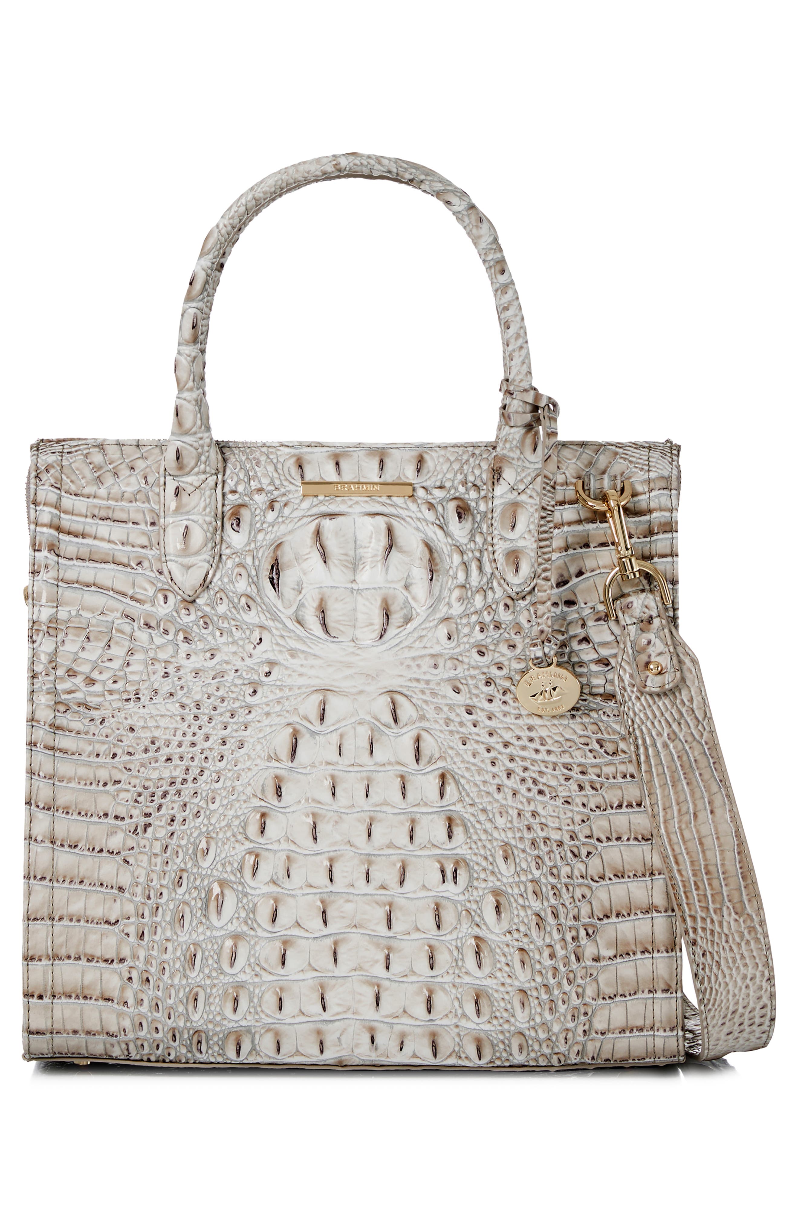Brahmin Caroline Croc Embossed Leather Satchel | Nordstrom
