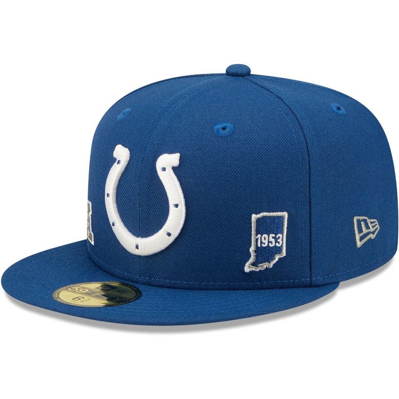 New Era Royal Indianapolis Colts Identity 59fifty Fitted Hat | ModeSens