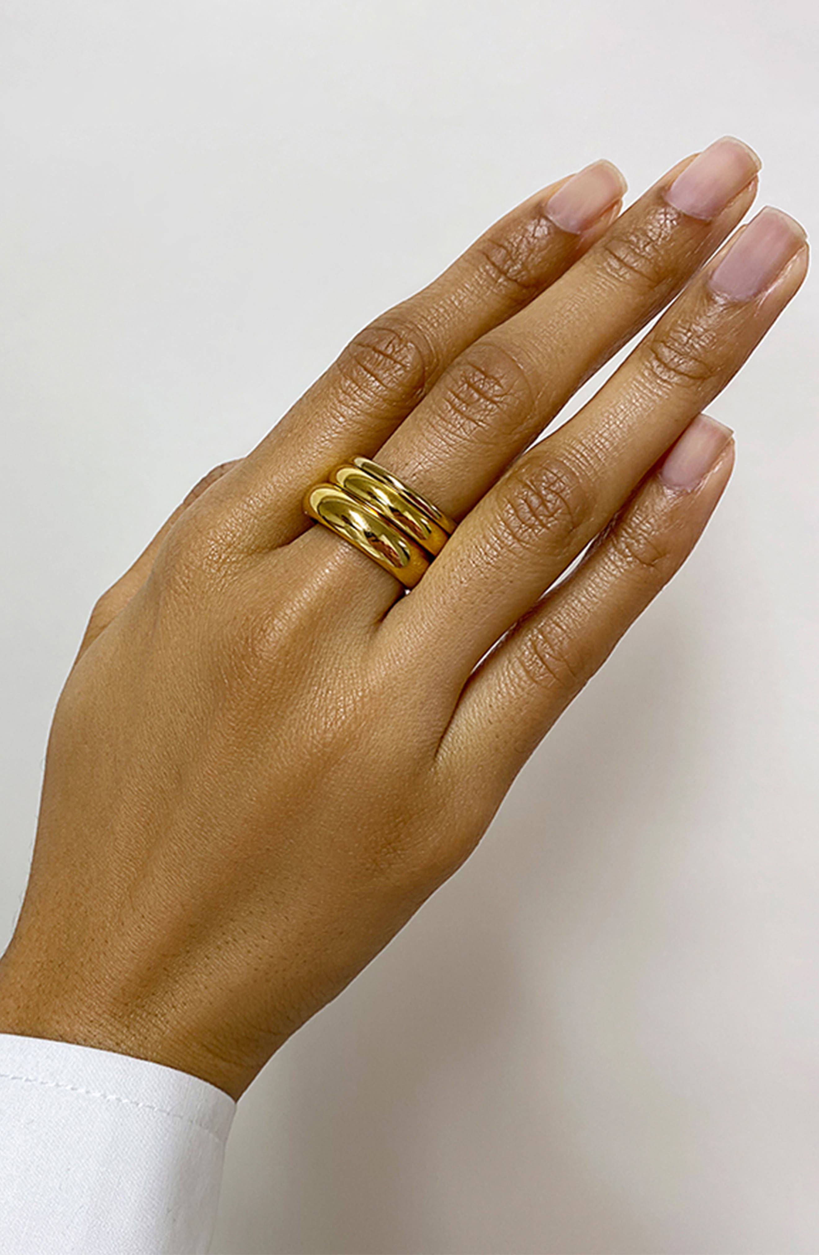 Adornia Water Resistant Mixed Stackable Rings Set | Nordstromrack
