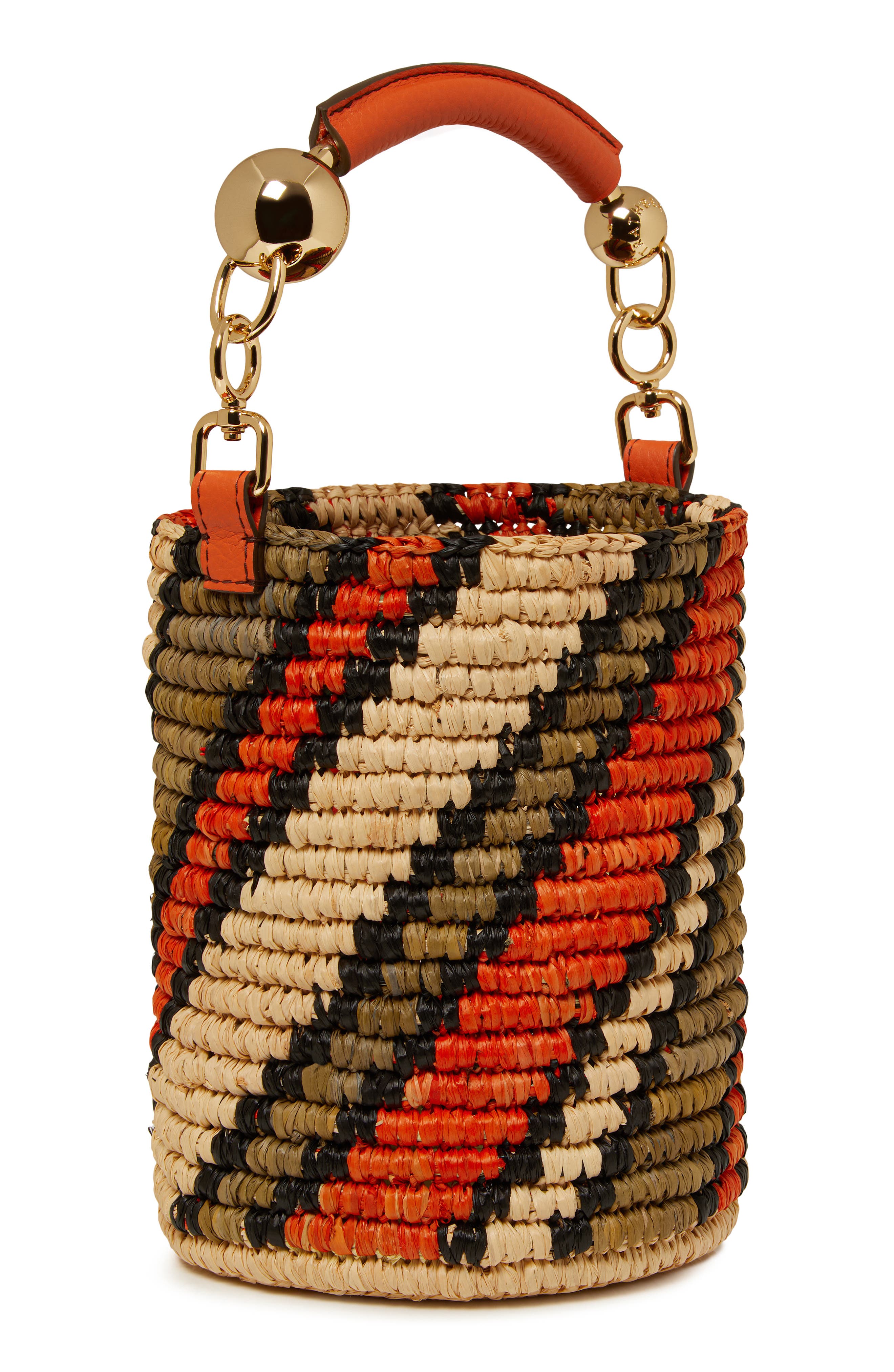 Strathberry Crescent Stripe Raffia Basket Bag | Nordstrom