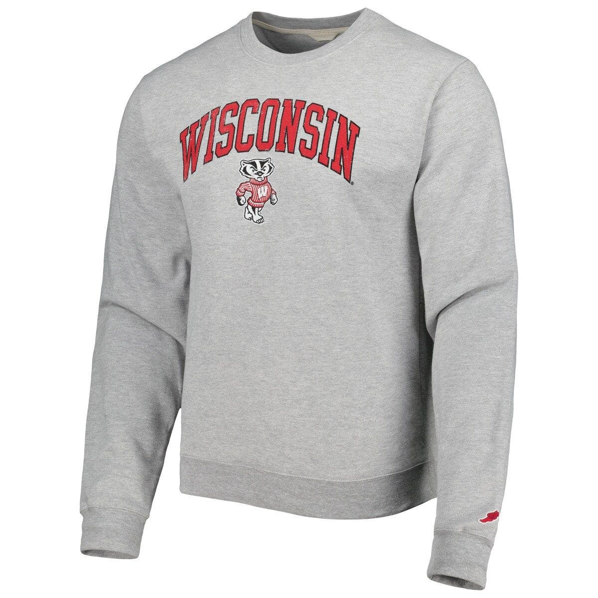 LEAGUE COLLEGIATE WEAR Men's League Collegiate Wear Gray Wisconsin ...