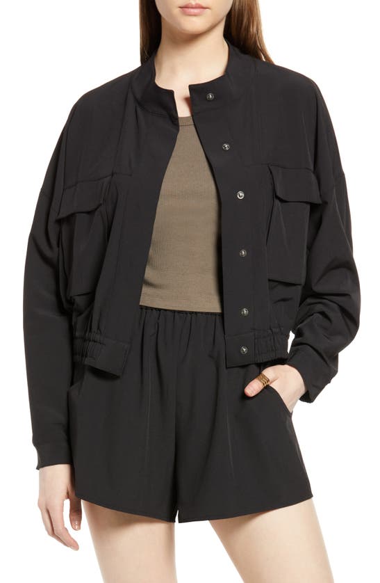 Open Edit Crop Utility Jacket In Black | ModeSens