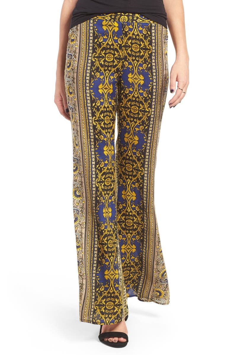 Band Of Gypsies Print Flare Leg Pants Nordstrom