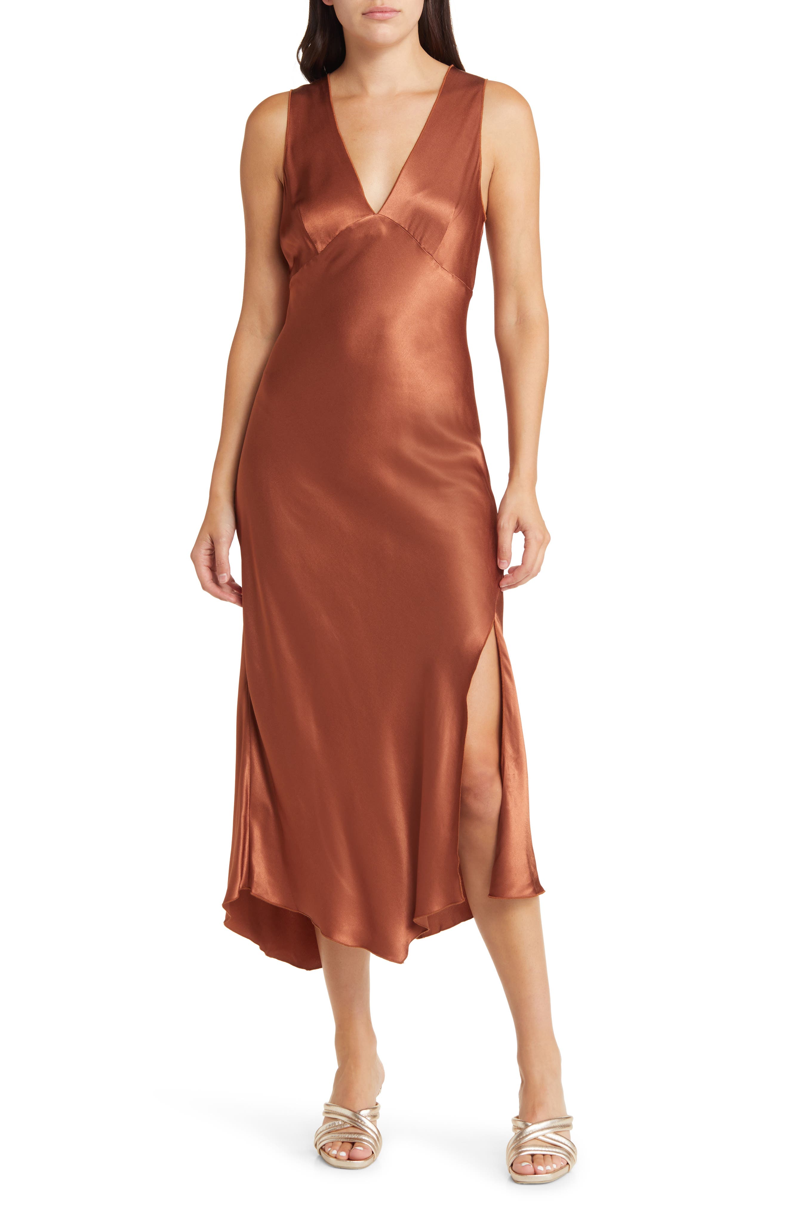 Rails Monique Satin Midi Dress | Smart Closet