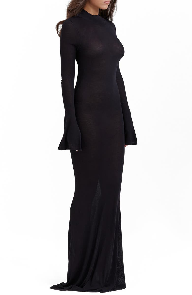 HOUSE OF CB Sancha Open Back Long Sleeve Semisheer Body-Con Maxi Dress ...