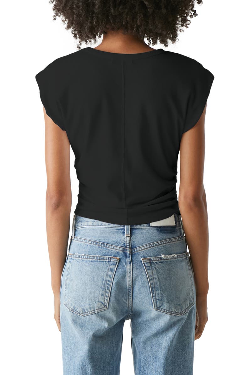 Michael Stars Joni Power Shoulder Rib Top | Nordstrom
