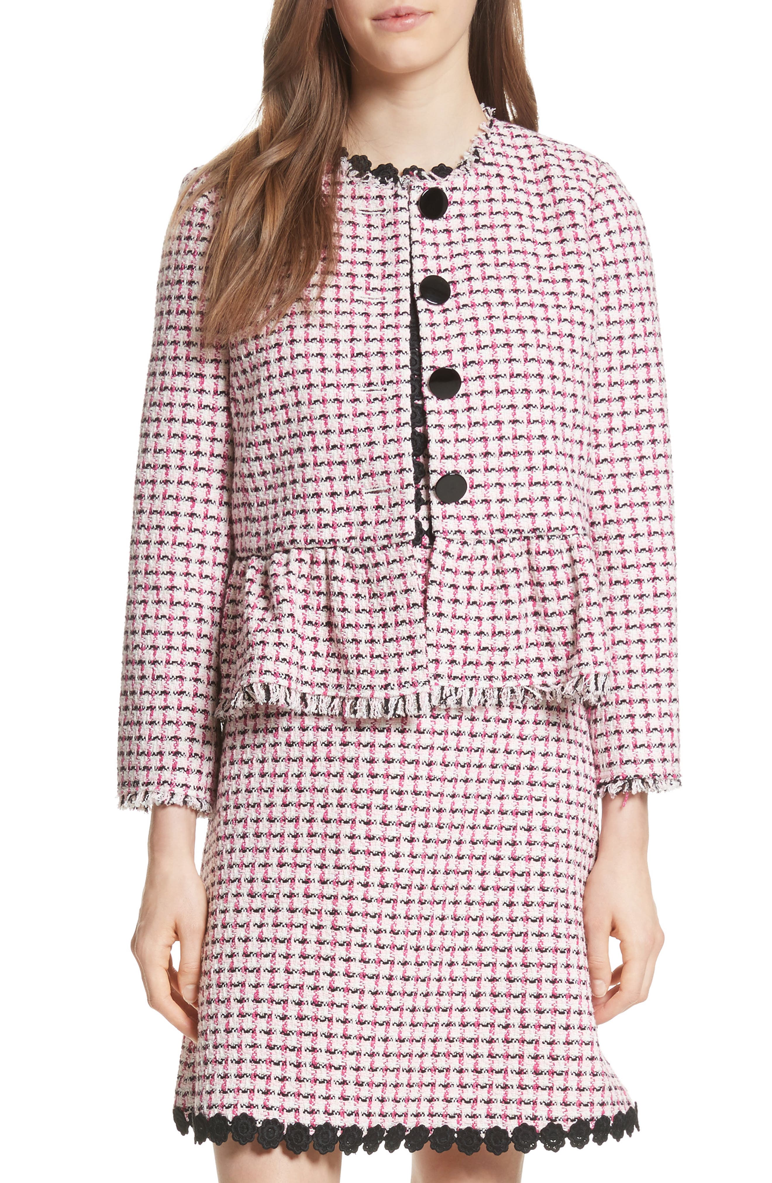 kate spade new york tweed peplum jacket | Nordstrom