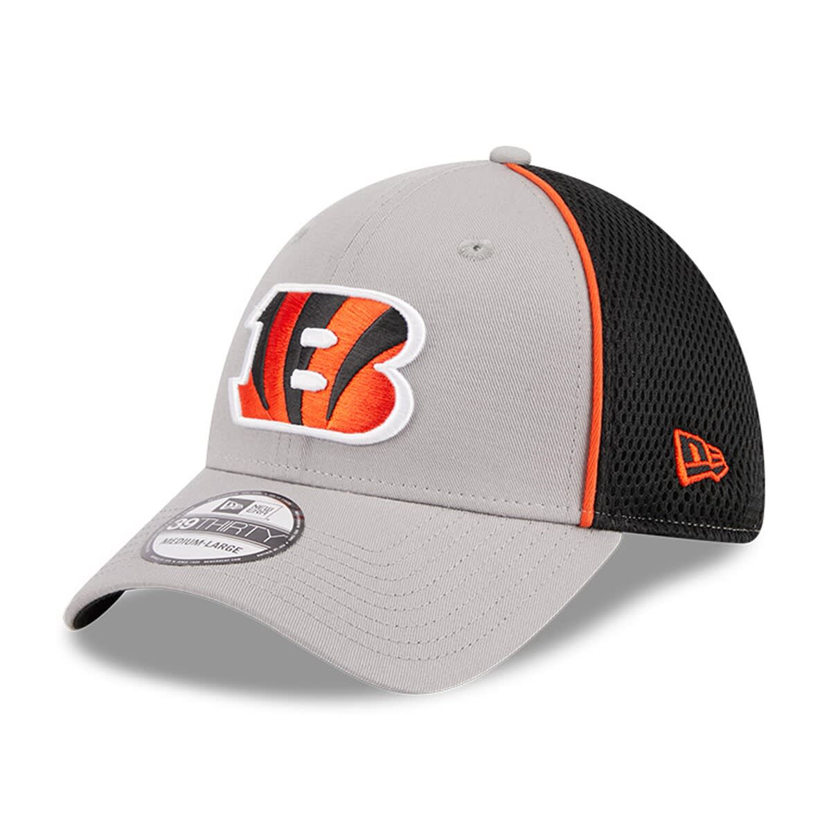 New Era Men's New Era Gray Cincinnati Bengals Pipe 39THIRTY Flex Hat ...