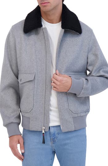 Robert Graham Faux Shearling Trim Aviator Jacket | Nordstromrack