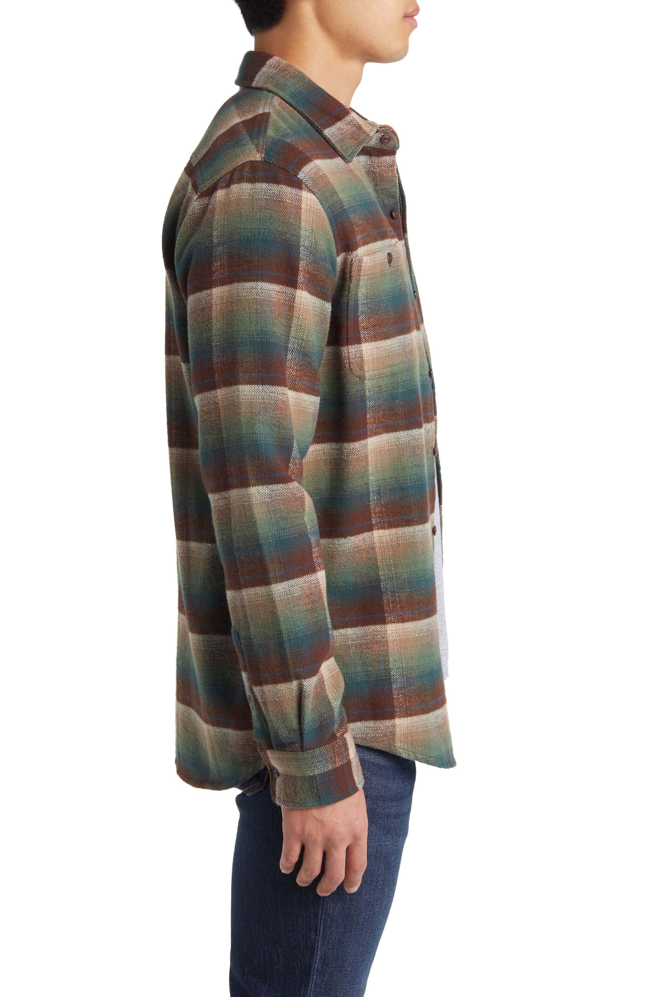 Schott NYC Two-Pocket Long Sleeve Flannel Button-Up Shirt | Nordstrom