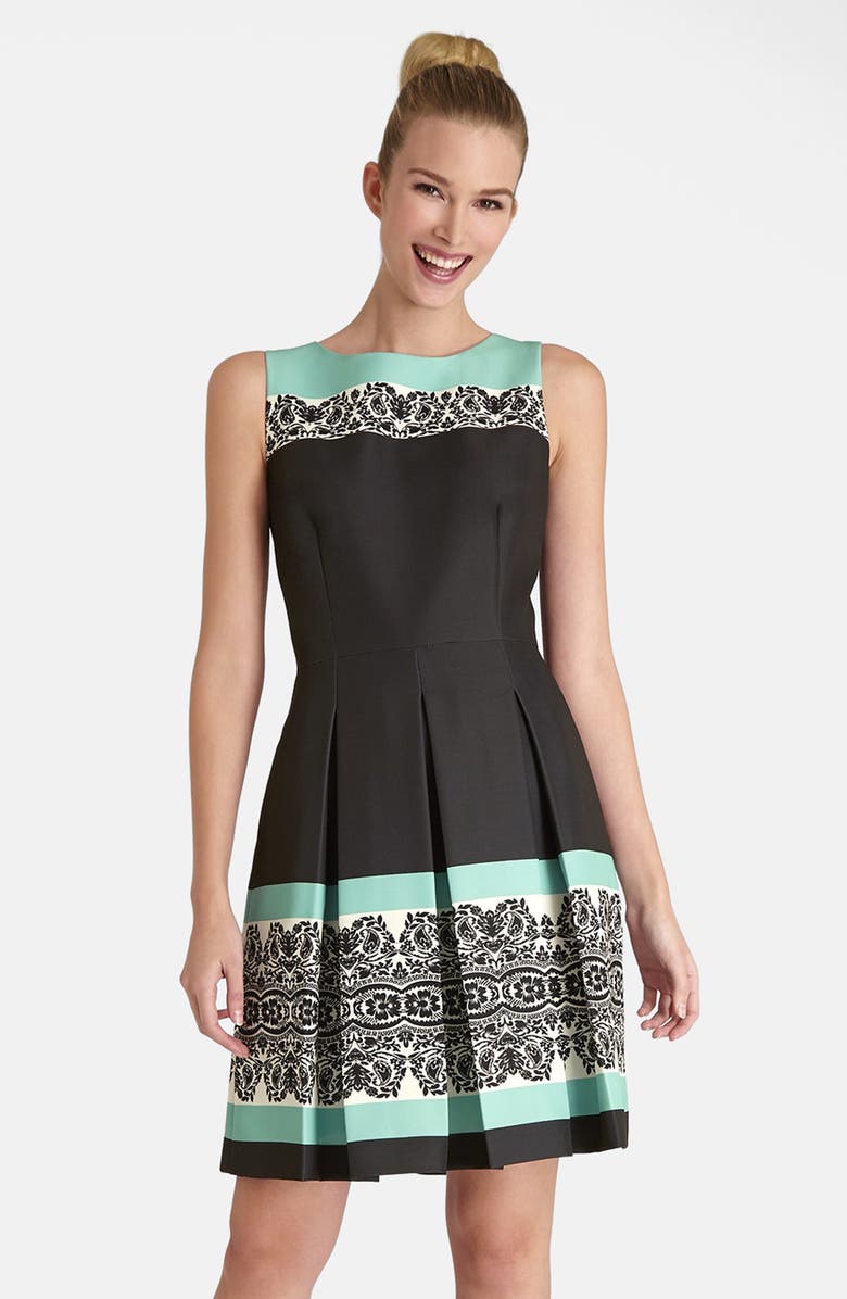 Tahari Print Twill Fit & Flare Dress | Nordstrom Tahari Print Twill Fit & Flare Dress | Nordstrom