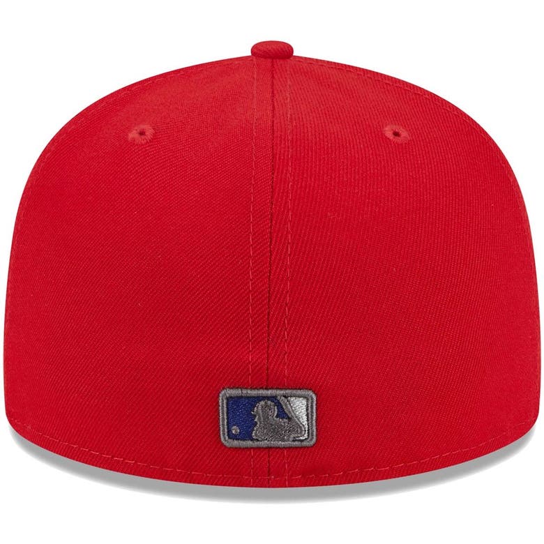 New Era Red Philadelphia Phillies Script Fill 59fifty Fitted Hat | ModeSens