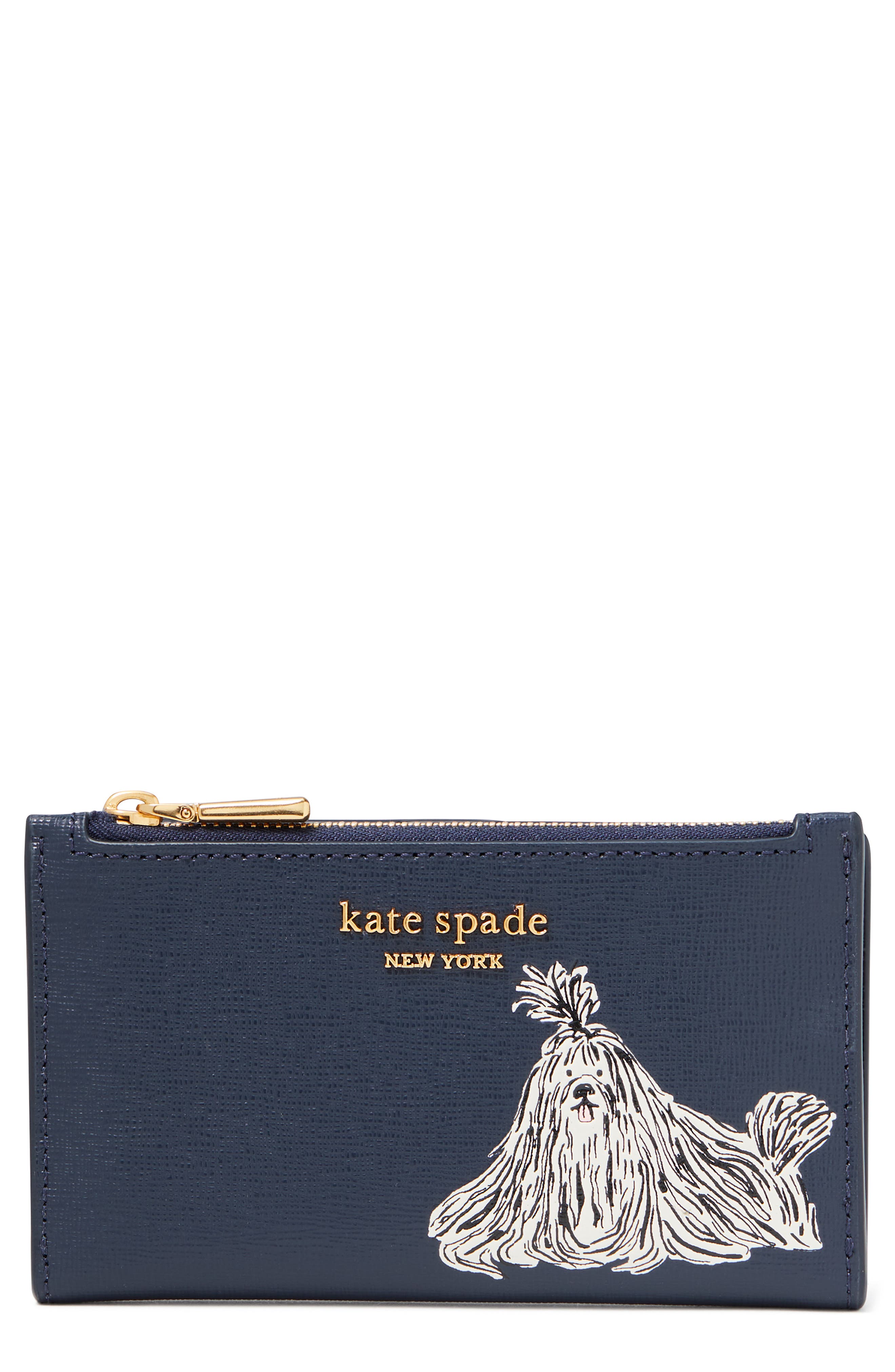 kate spade new york Scrappy Sheepdog Leather Bifold Wallet | Nordstrom