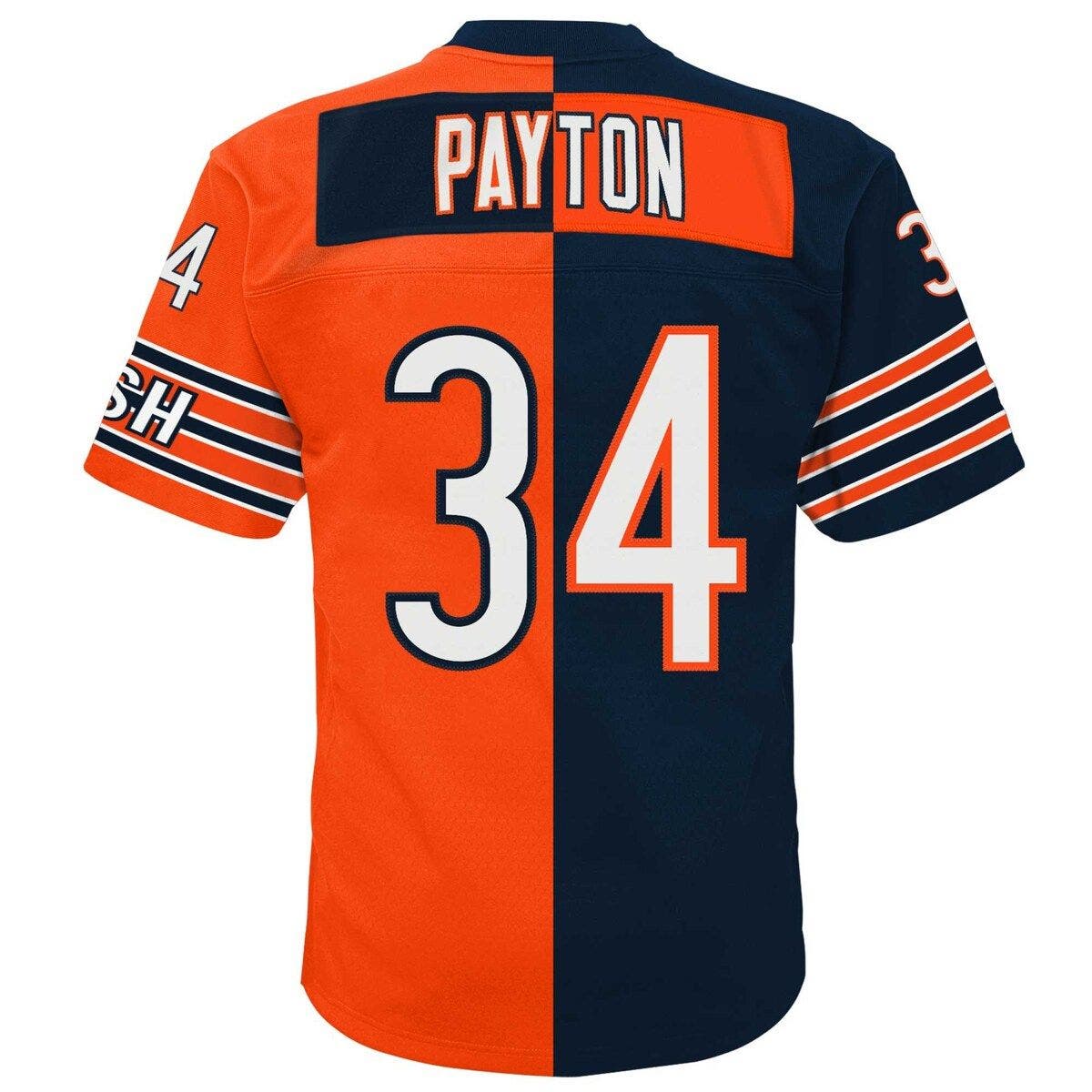 Mitchell & Ness Men's Mitchell & Ness Walter Payton Navy/Orange Chicago ...