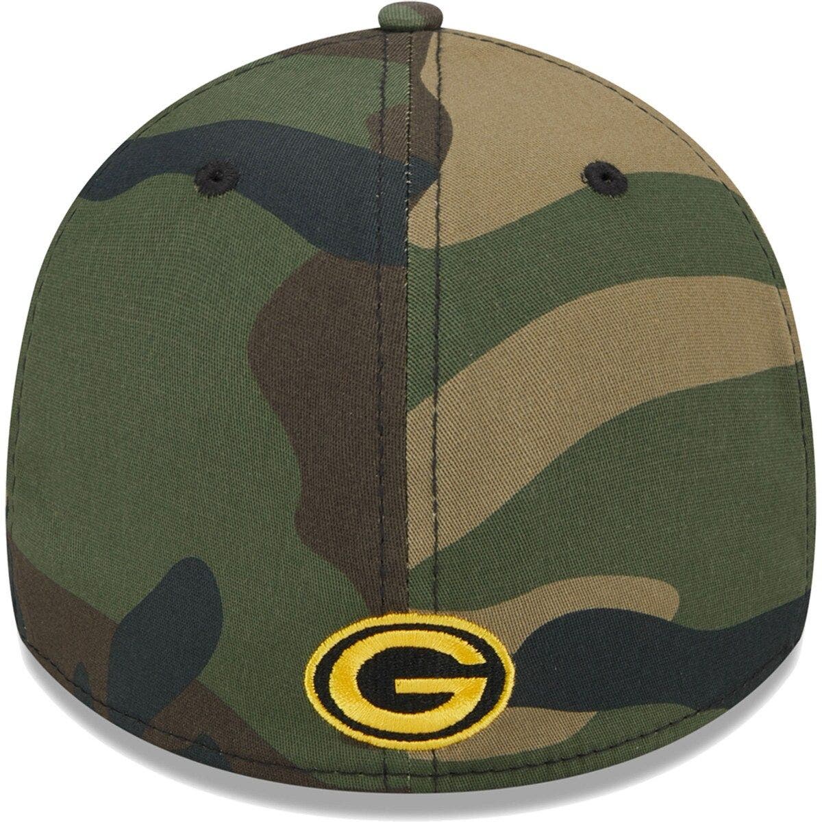 New Era Men's New Era Camo Green Bay Packers Punched Out 39THIRTY Flex ...