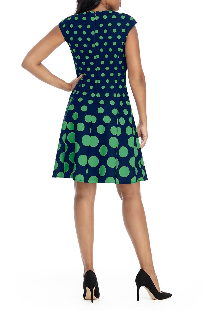 London Times Polka Dot Fit And Flare Dress Nordstromrack