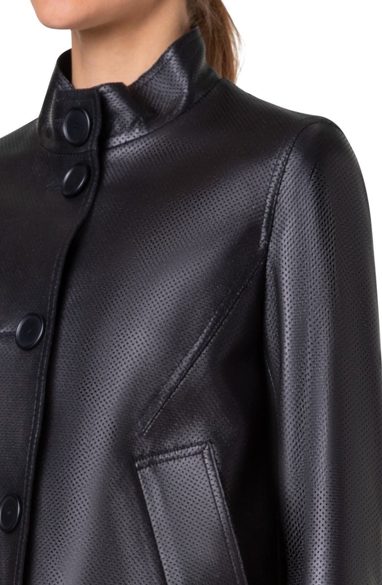 Akris punto Perforated Lambskin Leather Jacket | Nordstrom
