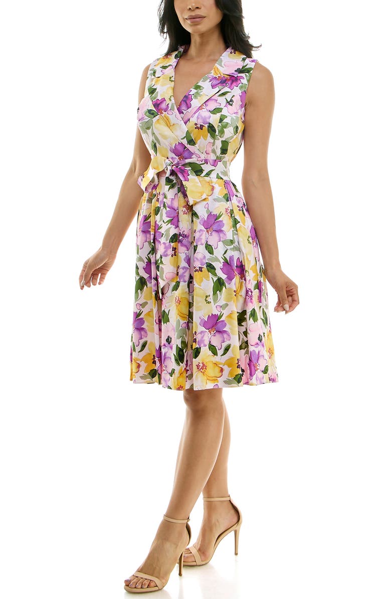 Nina Leonard Floral Fit Flare Dress Nordstromrack Nina Leonard Floral Fit Flare Dress Nordstromrack