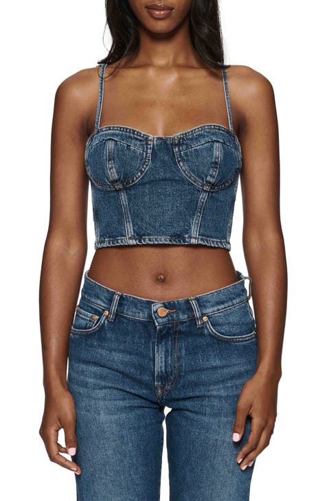 Womens Crop Top Denim Tops Nordstrom