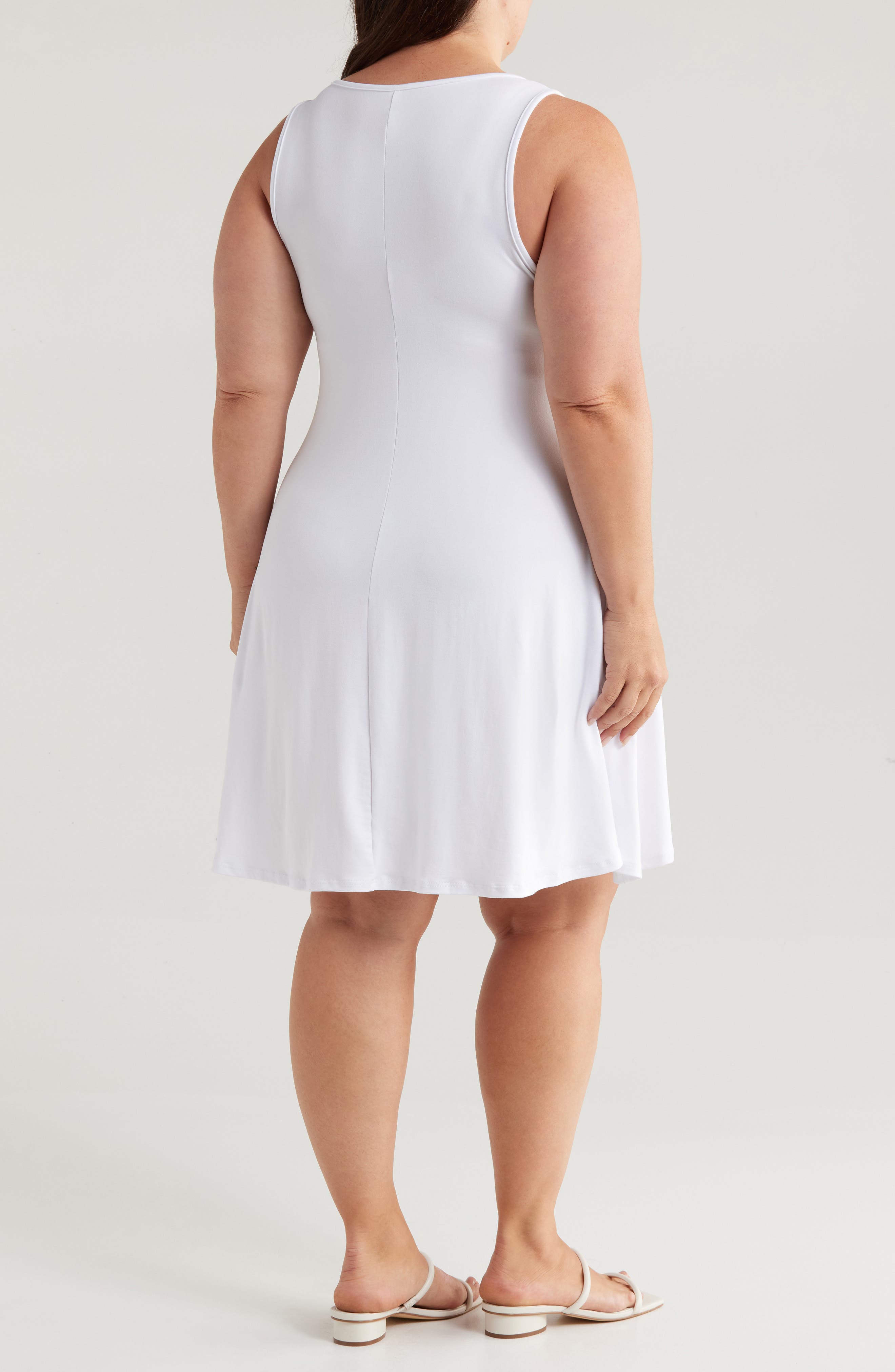 24seven Comfort Apparel Stretch Fit & Flare Dress | Nordstrom