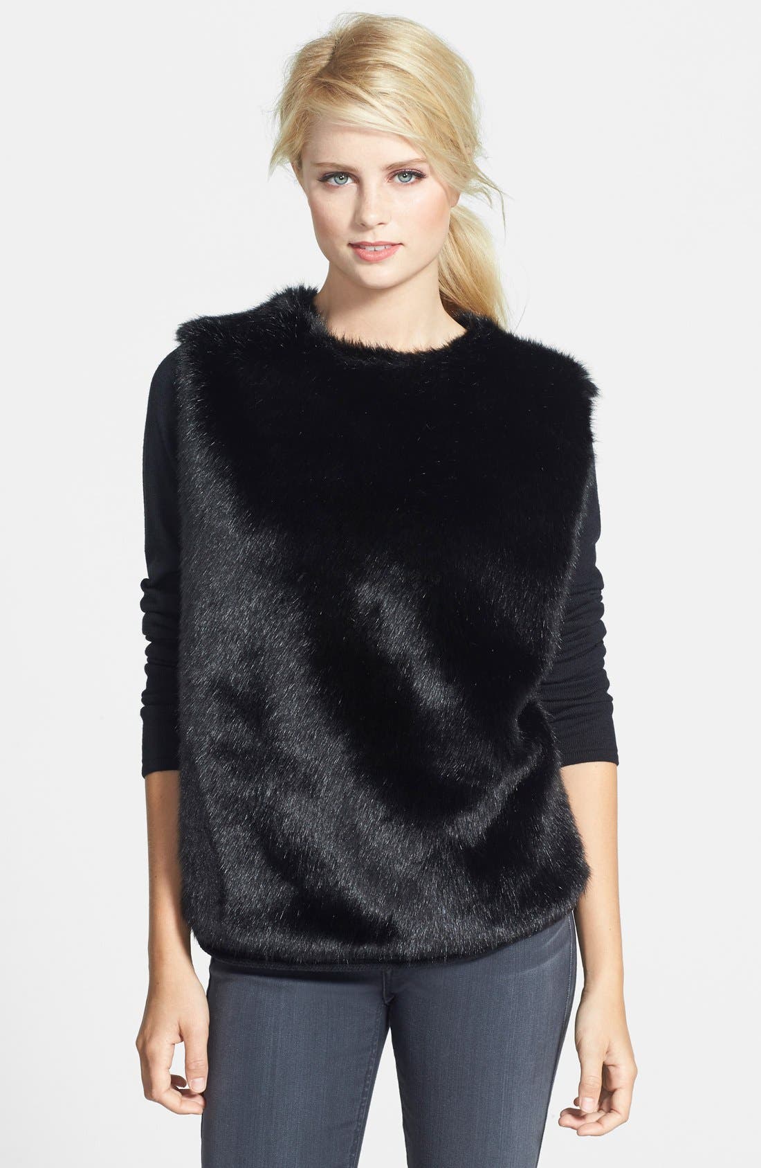 Press Faux Fur Front Sweater | Nordstrom